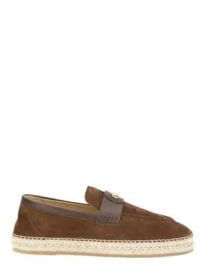 Valentino Garavani Suede Vlogo Espadrilles - Brown