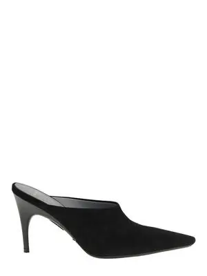 Balenciaga Duchesse Suede Mule - Black