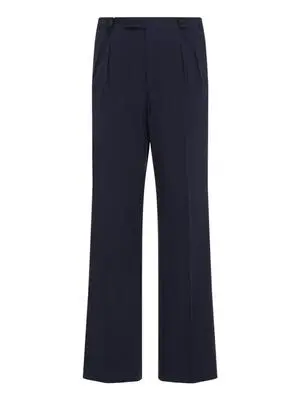 Prada Cotton Popeline Trousers - Blue