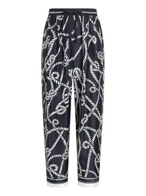 Dolce & Gabbana Silk Twill Vanity Trousers - Multicolor