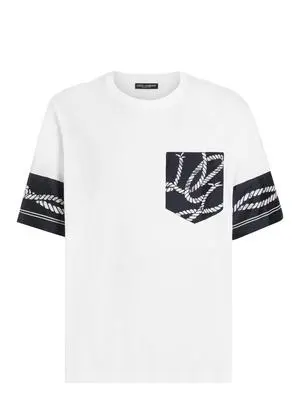 Dolce & Gabbana Cotton T-shirt With Marina-print - Multicolor