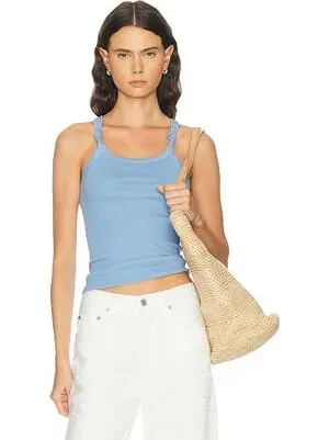 RE/DONE Knotted Ribbed Tank - Seaside