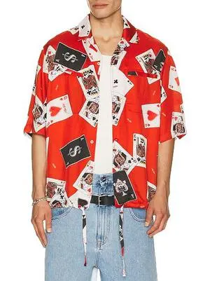 AWGE Drawstring Shirt Ssl - Red