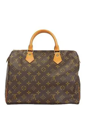 LOUIS VUITTON Monogram Speedy 30 Handbag - Brown
