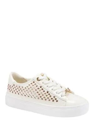 Karl Lagerfeld Paris Caswell Platform Sneaker - Cream