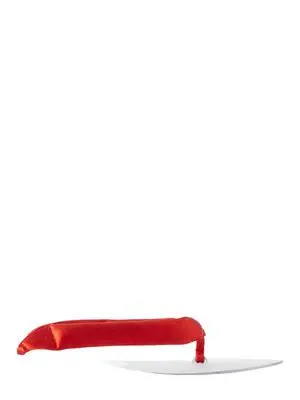 Alaïa Jelly Satin-trimmed Flip Flops - Red