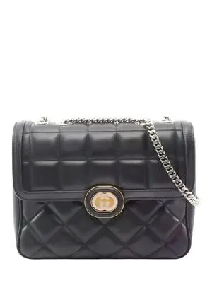 Gucci Small Quilted Calfskin Deco Shoulder Bag - Black