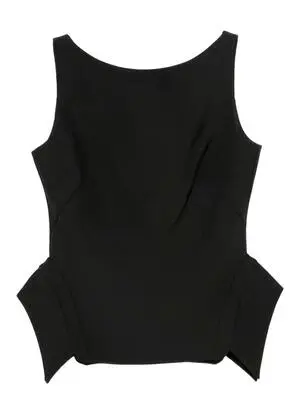 RÓHE Deconstructed Peplum Top - Black