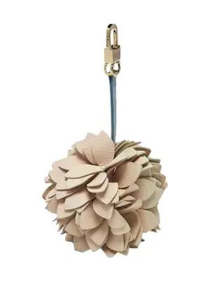 Carolina Herrera Flower Appliqué Bag Charm - Neutrals