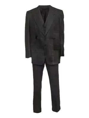 TOM FORD Houndstooth Three-piece Suit - Grey