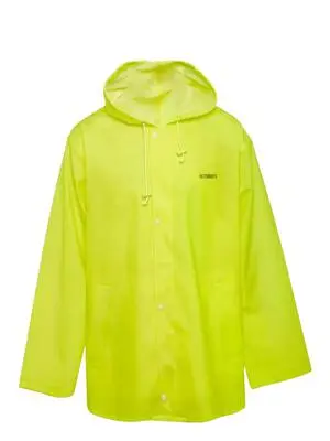 Vetements Logo Print Raincoat - Yellow