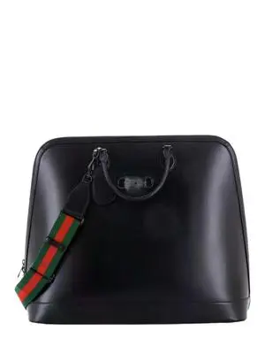 Gucci Horsebit 1955 Web Duffle Bag - Black