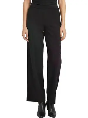 ARMANI Virgin Wool Tailored Trousers - Black