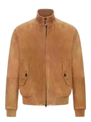 BARACUTA G9 Harrington Suede Jacket - Brown