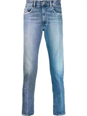 DIESEL® Whiskering Effect Slim-fit Jeans - Blue