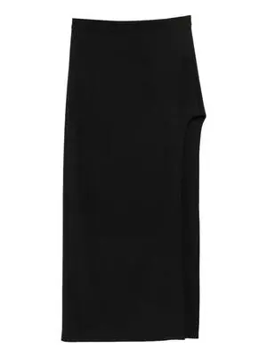 Wardrobe.NYC Side-slit Midi Skirt - Black