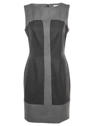 Saint Laurent Paneled Mini Dress - Grey