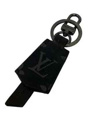 LOUIS VUITTON Monogram Eclipse Clochette Bag Charm And Key Holder - Black