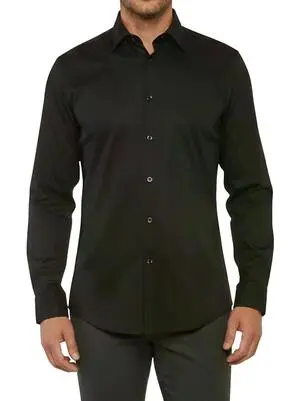 Roberto Cavalli Jacquard Button-up Shirt - Black