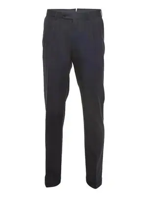 Ermenegildo Zegna Navy Pinstripe Tailored Trousers - Blue