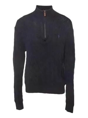 Polo Ralph Lauren Cable-knit Quarter-zip Sweater - Blue