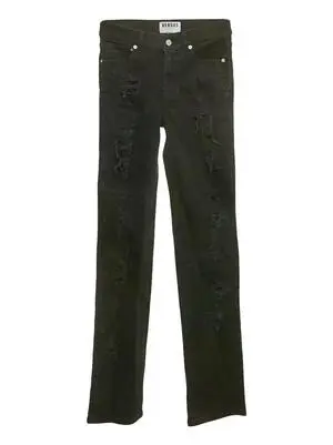 VERSUS Distressed Slim Cut Jeans - Black