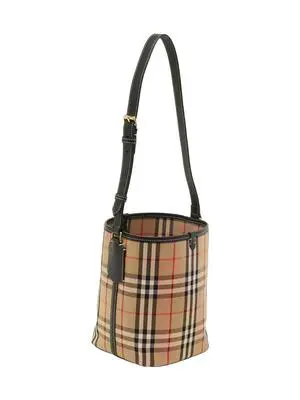Burberry Ashby Check-pattern Bucket Bag - Neutrals