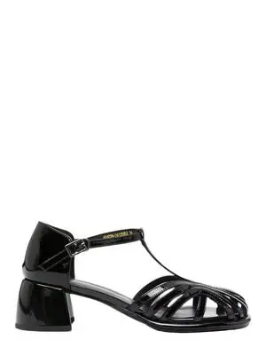 ADRIANNA FERETTI T-bar Caged Sandals - Black