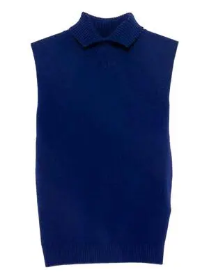JIL SANDER Ribbed Knit Vest - Blue