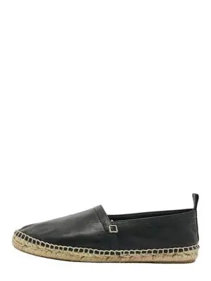 Loewe Leather Espadrille Flats - Black