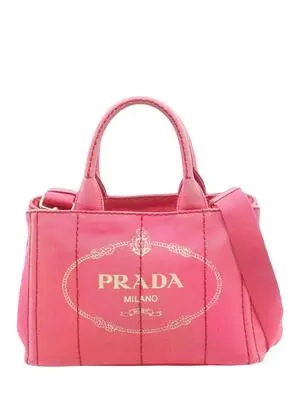 Prada Mini Canapa Tote Satchel - Pink