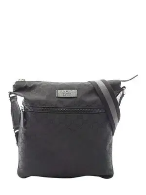 Gucci Gg Nylon Web Crossbody Bag - Black
