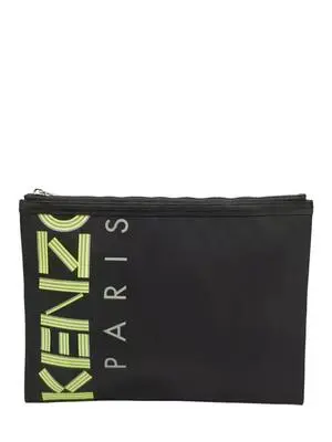 Kenzo Logo-print Clutch Bag - Black