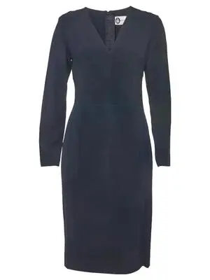 LANVIN V-neck Long Sleeve Midi Dress - Blue