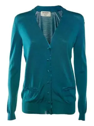 Saint Laurent V-neck Cardigan - Blue