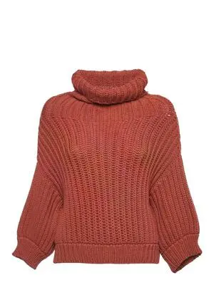 Brunello Cucinelli Rib-knit Turtleneck Sweater - Red
