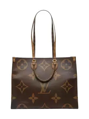 LOUIS VUITTON Monogram Reverse Giant Onthego Gm Satchel - Brown
