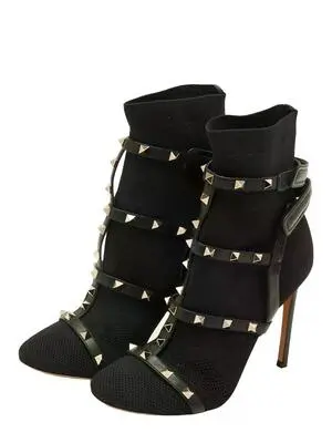Valentino Garavani Rockstud Bodytech Ankle Boots - Black