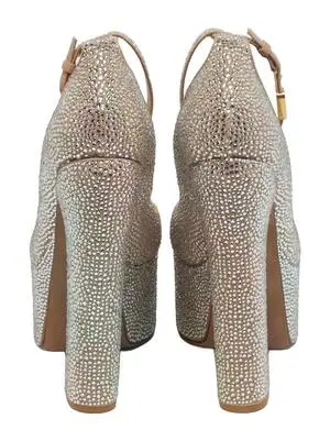 Valentino Garavani Embellished Heeled Pumps - Silver