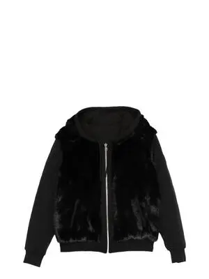 Mackage Gwendal Hooded Jacket With Faux Fur Panels - Black