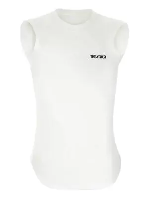 Attico The Attico Embroidered Logo T-Shirt Neutrals