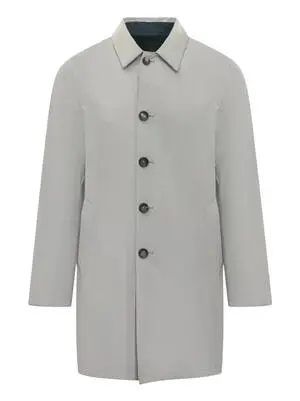 Herno Button-up Pocketed Coat - Grey