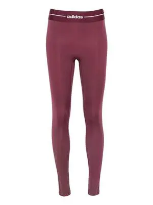 Adidas Logo Waistband Leggings - Red