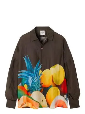 DONDE ESTEBAN Printed Silk Shirt - Brown