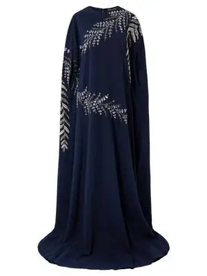 Oscar De La Renta Silk Georgette Gown - Black