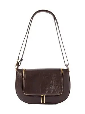 ANYA HINDMARCH Leather Crescent Shoulder Bag - Black