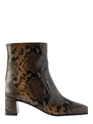 STUART WEITZMAN Stuart Weitzman Snake-Effect Leather Ankle Boots