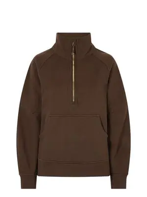 LULULEMON Cotton-Blend Jersey Funnel-Neck Half Zip Sweatshirt