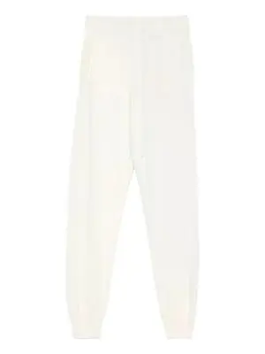 SERGIO MORETTI FIRENZE White Knitted Drawstring Track Pants - Neutrals