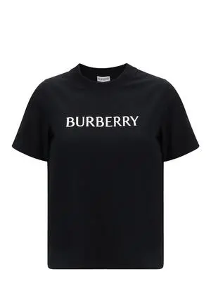 Burberry Cotton Logo T-shirt - Black
